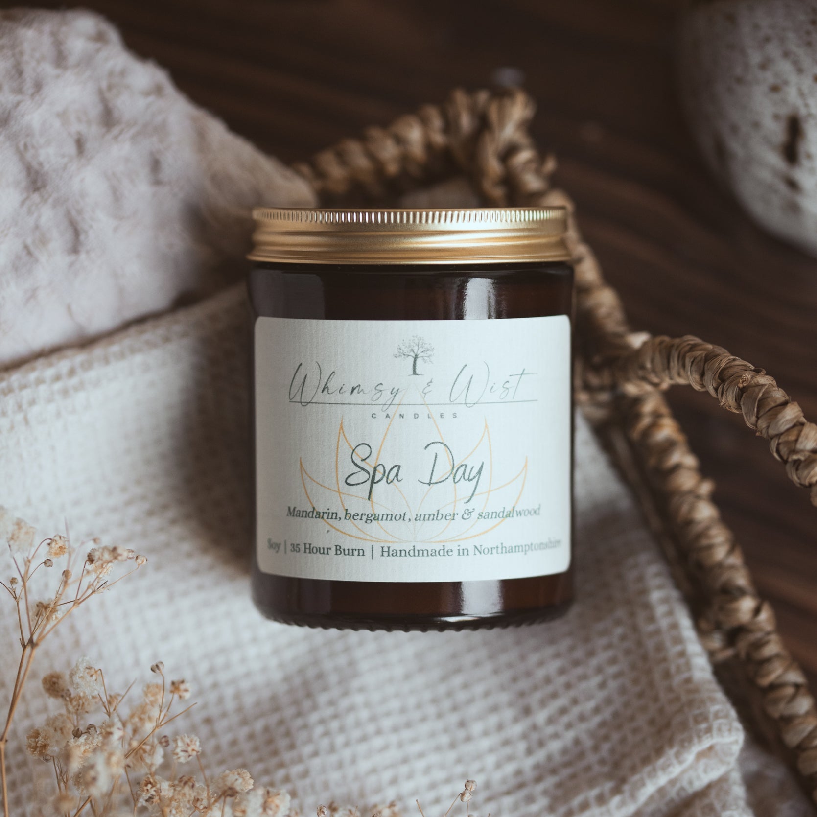 Spa Day Candle | Calming Scent for Relaxation | Whimsy & Wist Candles