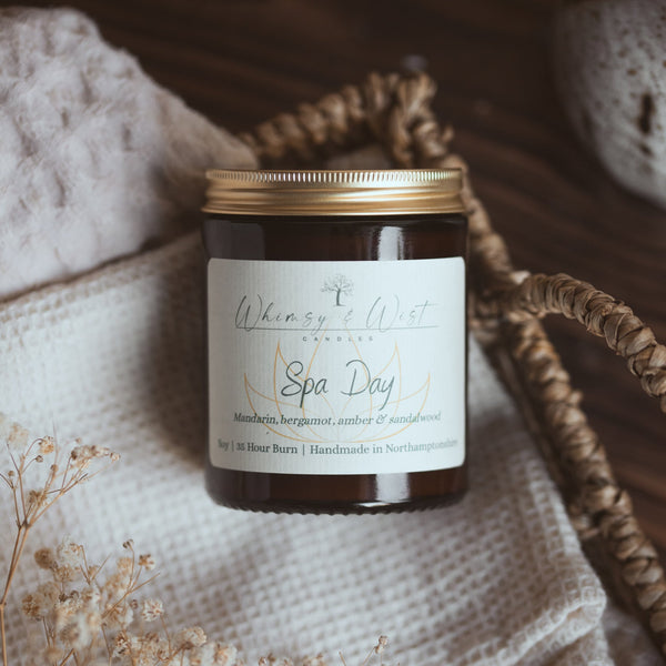 Spa Day Candle | Calming Scent for Relaxation | Whimsy & Wist Candles