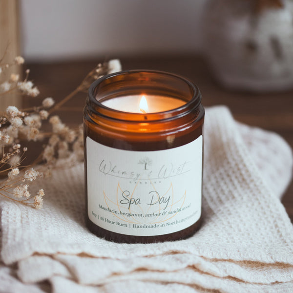 Spa Day Candle | Calming Scent for Relaxation | Whimsy & Wist Candles