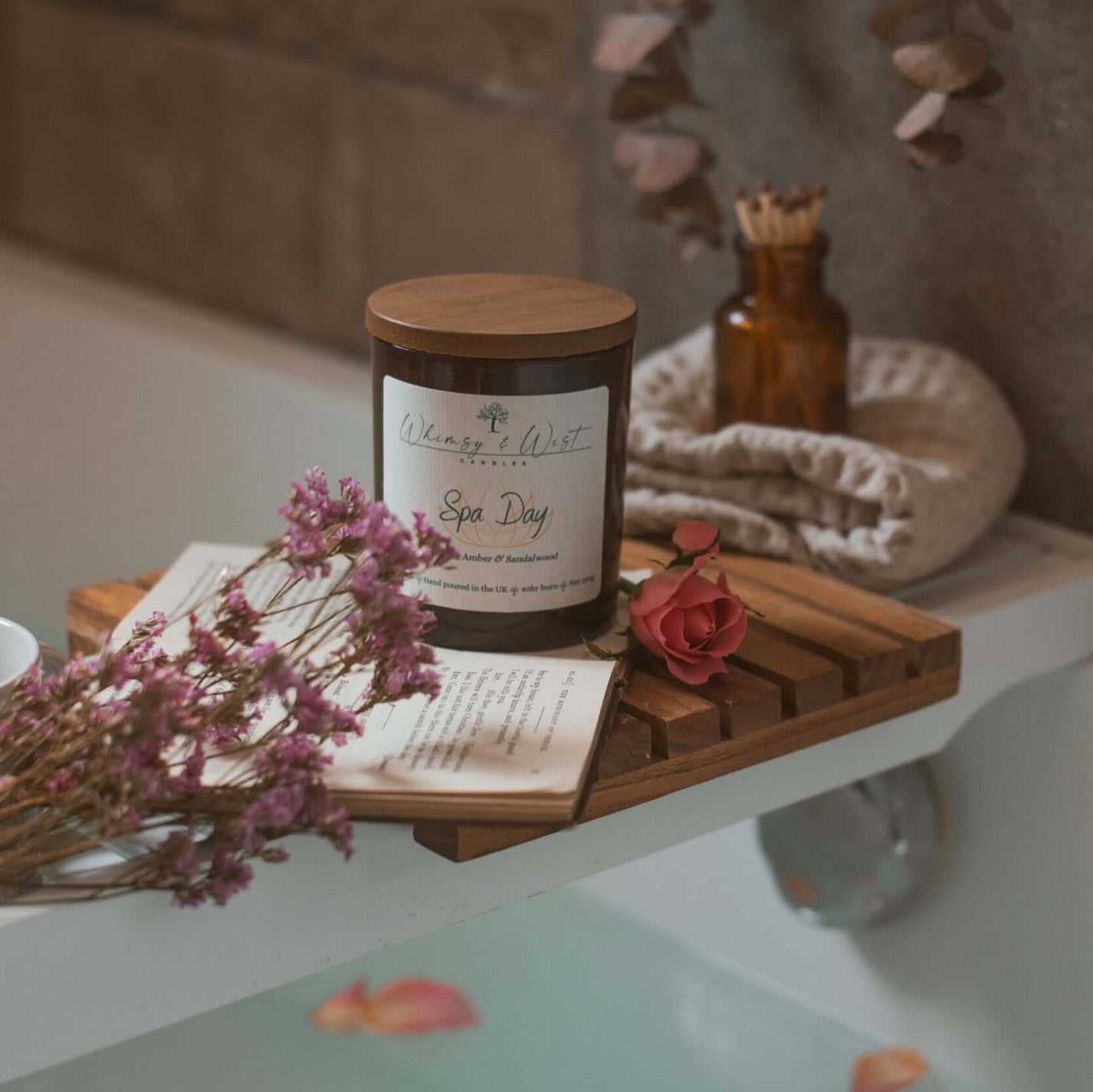 Spa Day Candle - Relaxing Soy Candles UK – Whimsy & Wist Candles