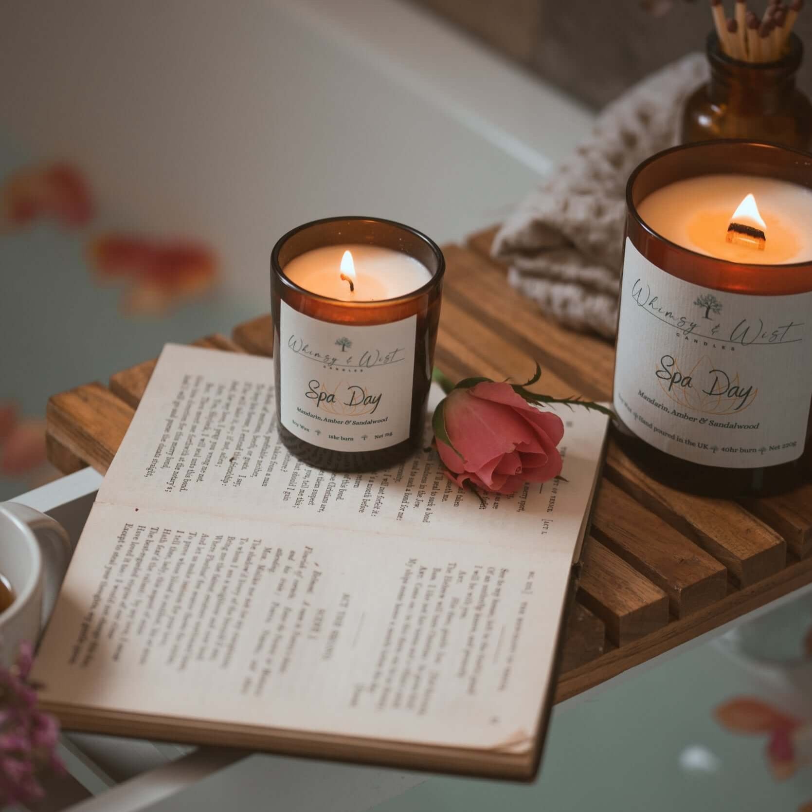 Spa Day Candle - Relaxing Soy Candles UK – Whimsy & Wist Candles